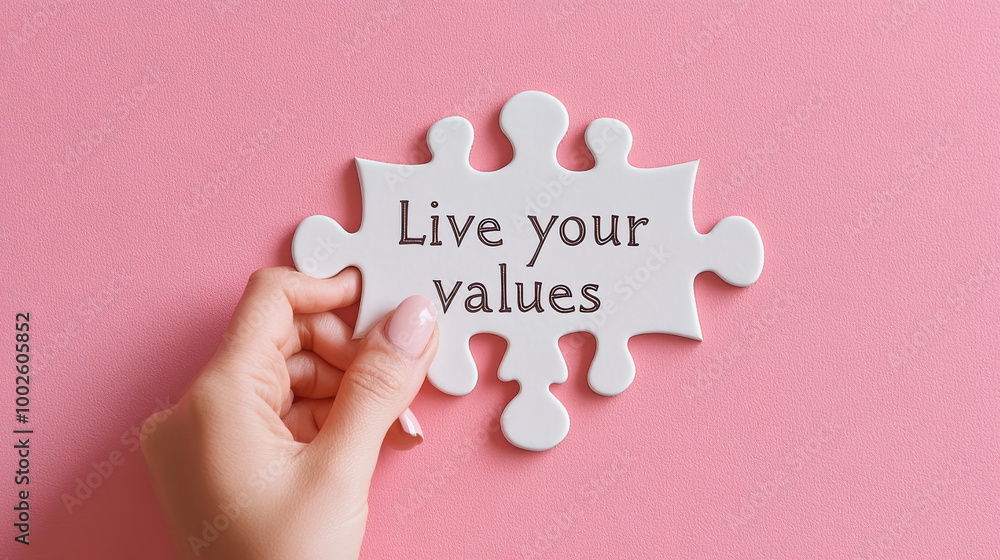Live your values! This image shows the phrase "Live your values ...