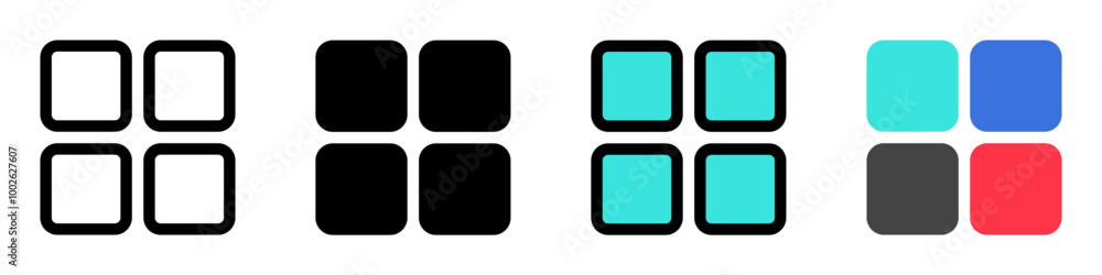 Editable vector square grid icon. Part of a big icon set family. Perfect for web and app ...