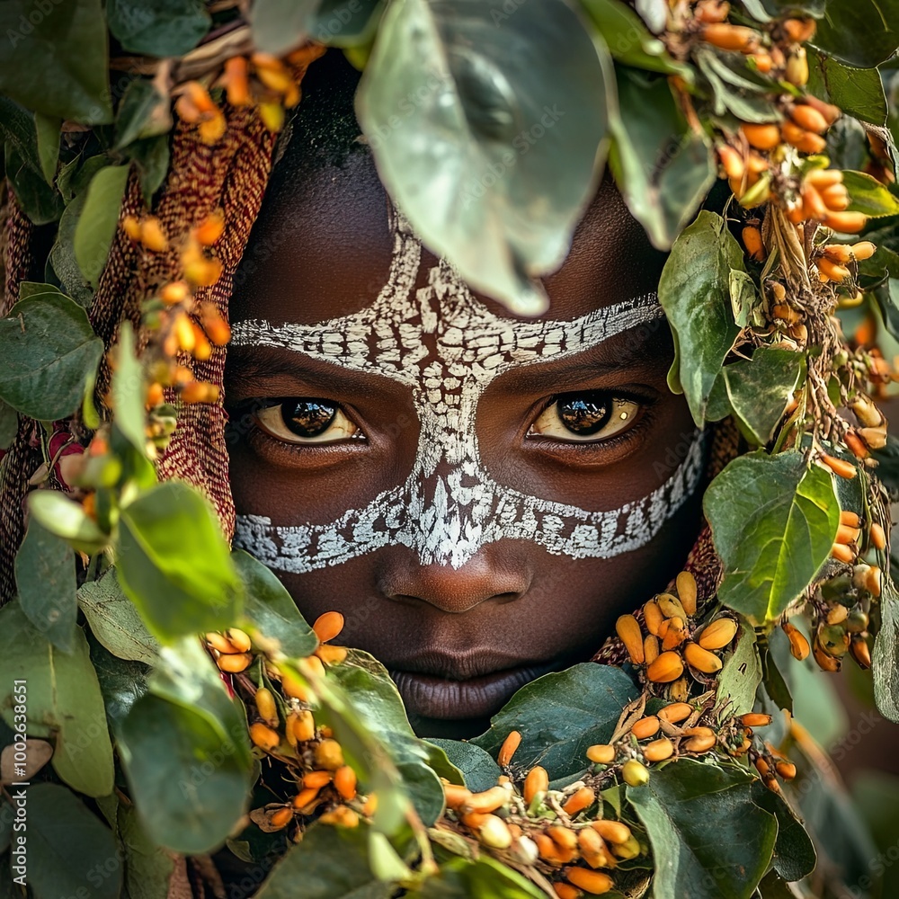 Portrait of a kid from the Surmi tribe in Kibish, Omo valley, Ethiopia ...