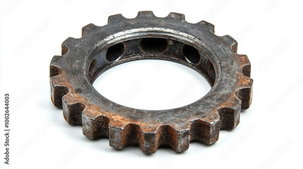 Rusty Gear: A Vintage Industrial Component Showcasing Mechanical Design ...