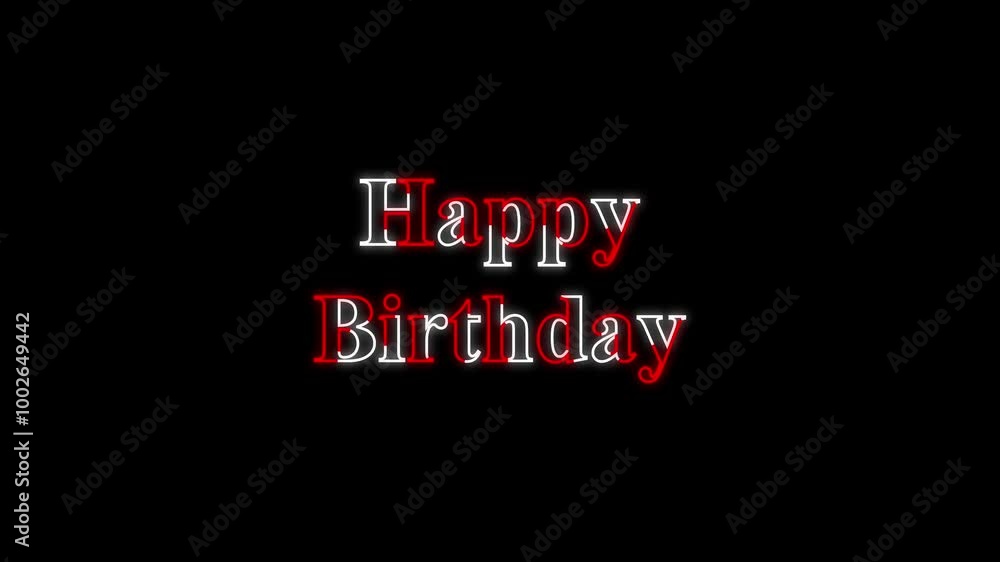 Happy Birthday text 4K animated Stock Video | Adobe Stock