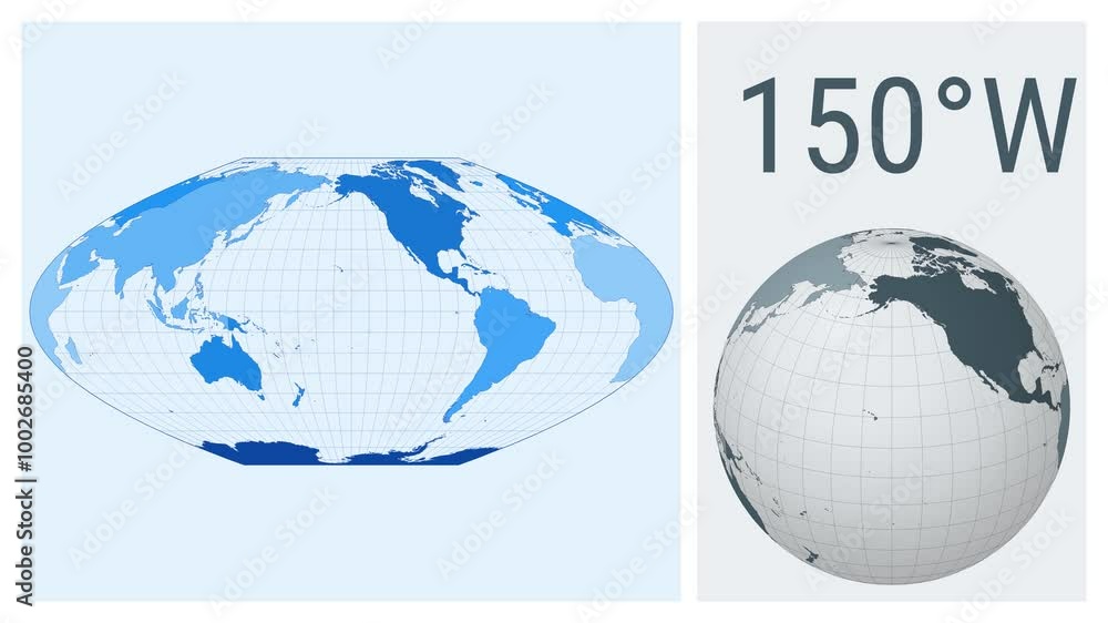 World Map Animation. McBryde-Thomas flat-polar parabolic ...