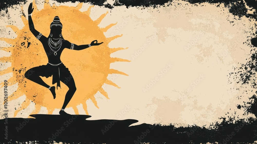 Shiva performing Natarajasana lord of the dance pose, balancing on one ...