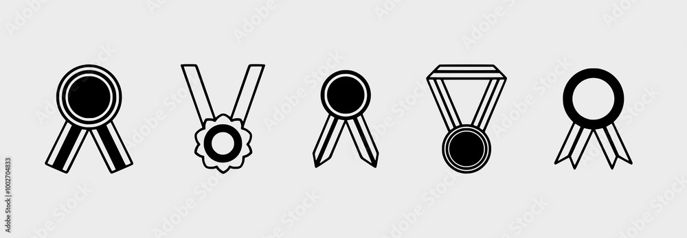 Complete Medal Icon Collection for Competitions, Rewards, and Education ...