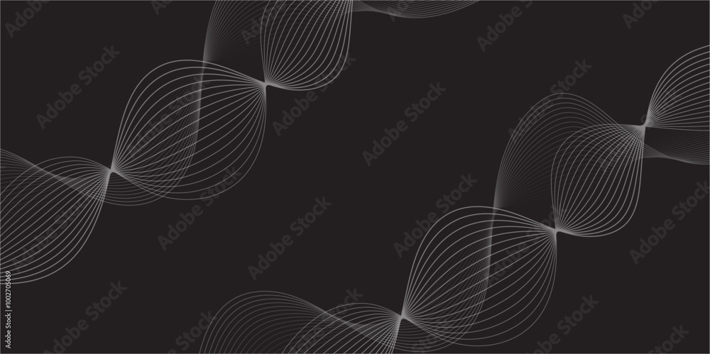 Abstract wave blend lines on transparent background. Design for banner ...