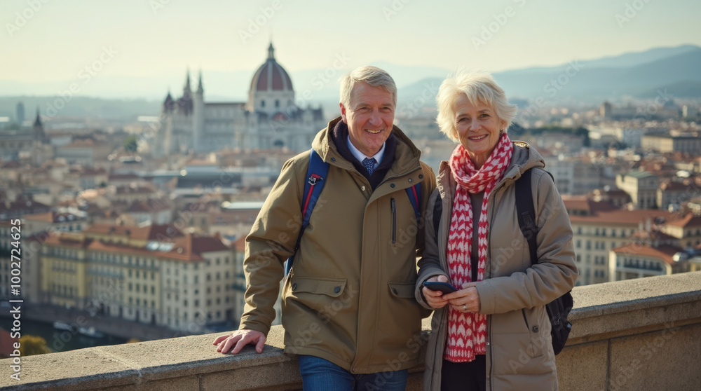 Senior Travelers Exploring Europe: Scenic Photography of Elderly ...