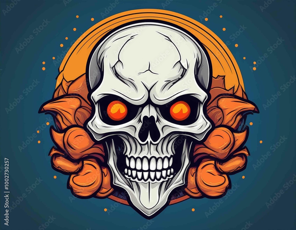 skull game logo vector Illustration Stock Illustration | Adobe Stock