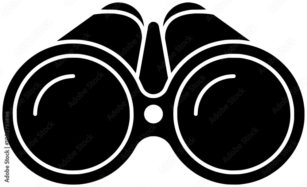 lorgnette illustration binoculars silhouette lens logo glasses icon ...