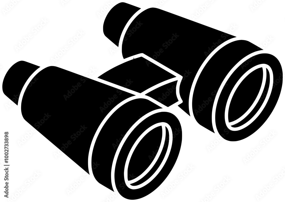 lorgnette illustration binoculars silhouette lens logo glasses icon ...