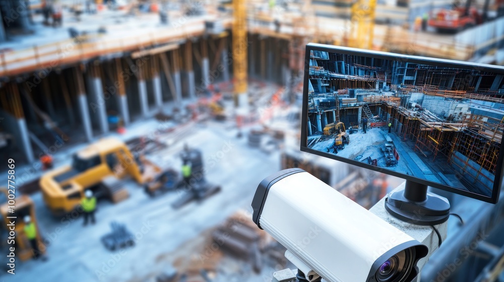 Generate a photo realistic image of security monitoring at a ...