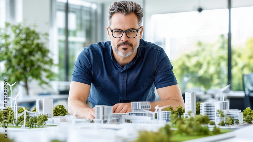 The Architect's Vision: A seasoned architect contemplates his intricate ...
