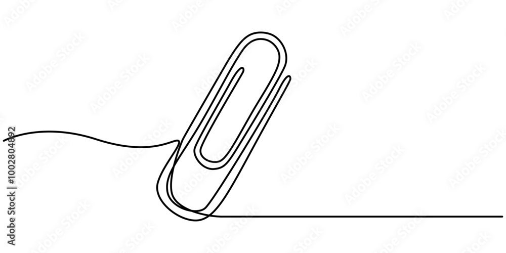 Continuous one line drawing of a paper pin. Drawing pin. Vector ...