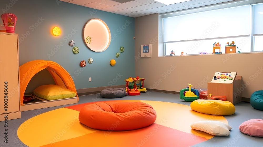 Cozy and Calming Sensory Friendly Room Designed With Soft Lighting Bean ...