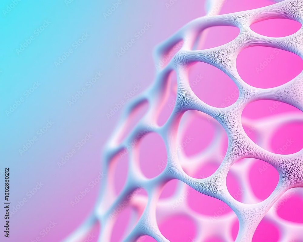 Finite element mesh on a complex 3D object under load, mechanics of solids, finite element mesh ...