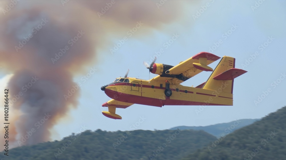plane fire extinguisher fires 415 summer mountain forest burned high ...