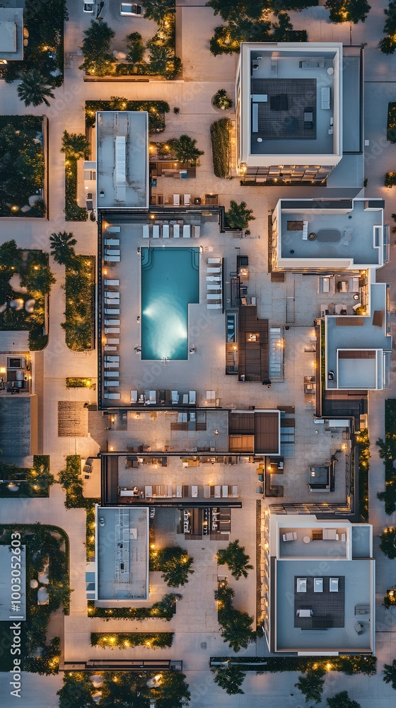 Architectural floor plan of a mixed use building, combining residential ...