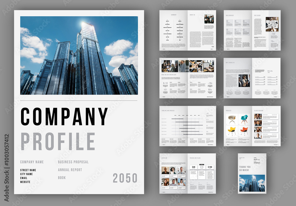 Company Profile Layout Stock Template | Adobe Stock