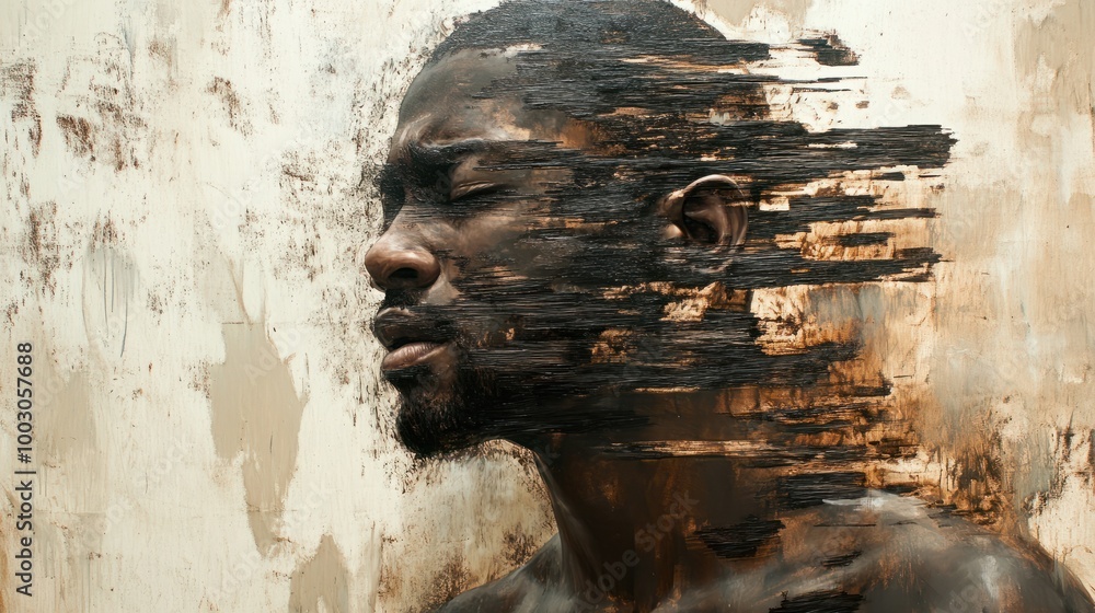 Contemporary art pieces morphing into cave paintings, reverse evolution ...