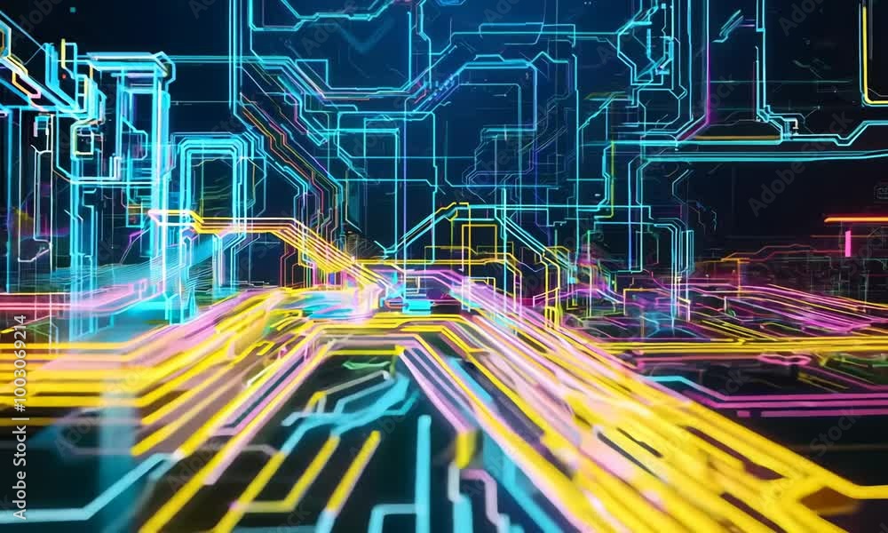 Heatmap of a city's public transit system, with vibrant colors showing ...