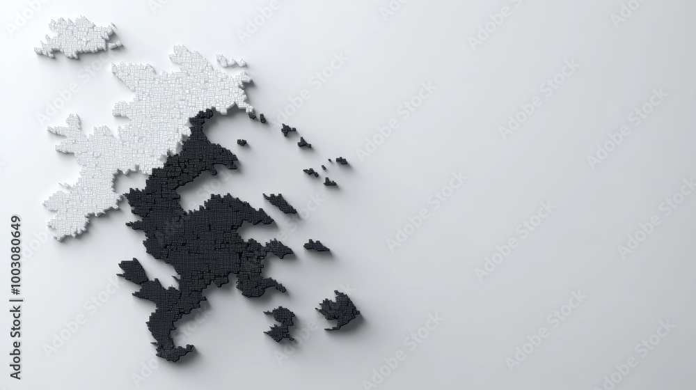Grayscale Map of Europe with City Labels, A minimalist grayscale map of ...