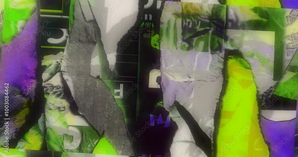 Old magazines ripped torn crumpled paper Abstract grunge cartoon dreamy ...