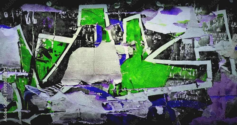 Old posters ripped torn crumpled paper Abstract grunge texture wall ...