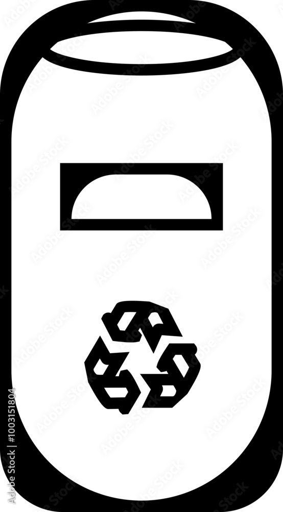 Trash bin Garbage icon in flat line. vector for apps or web trash ...