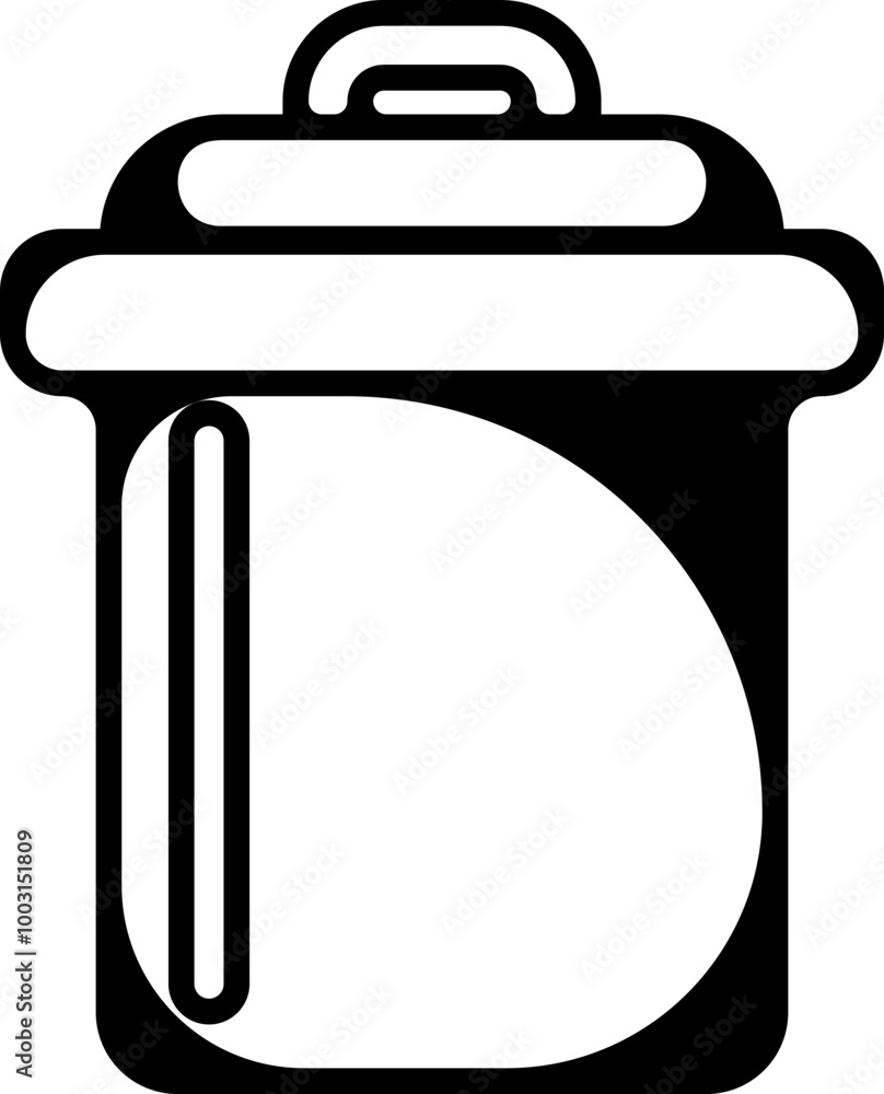 Trash bin Garbage icon in flat line. vector for apps or web trash ...