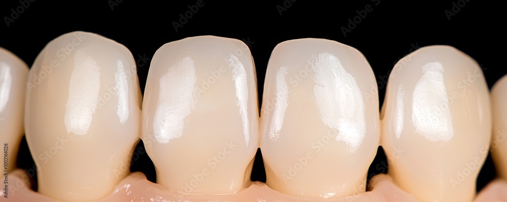 A close-up view of a dental surgeon using precise instruments to place ...