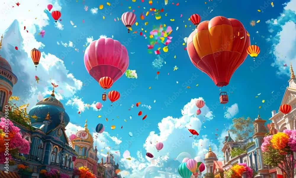 Community parade with colorful floats for National Parade Day, August ...