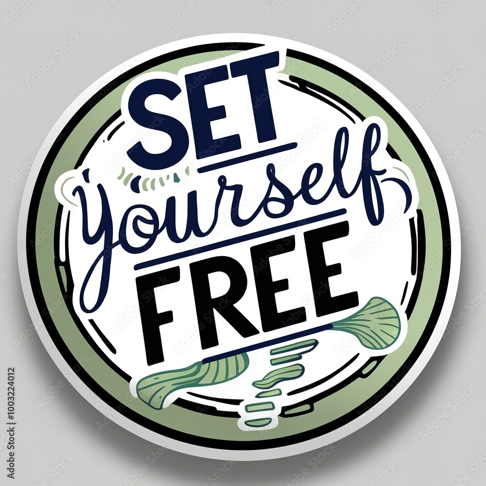 sticker with white border of motivational phrases. positive phrases ...