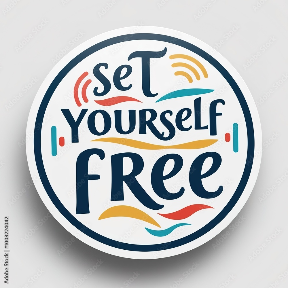 sticker with white border of motivational phrases. positive phrases ...