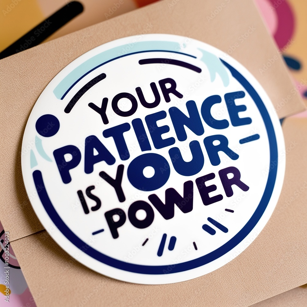 ภาพประกอบสต็อก sticker with white border of motivational phrases ...