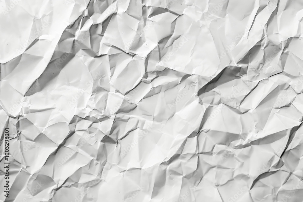 Close-up of crumpled paper with intricate texture. Rough, corrugated ...