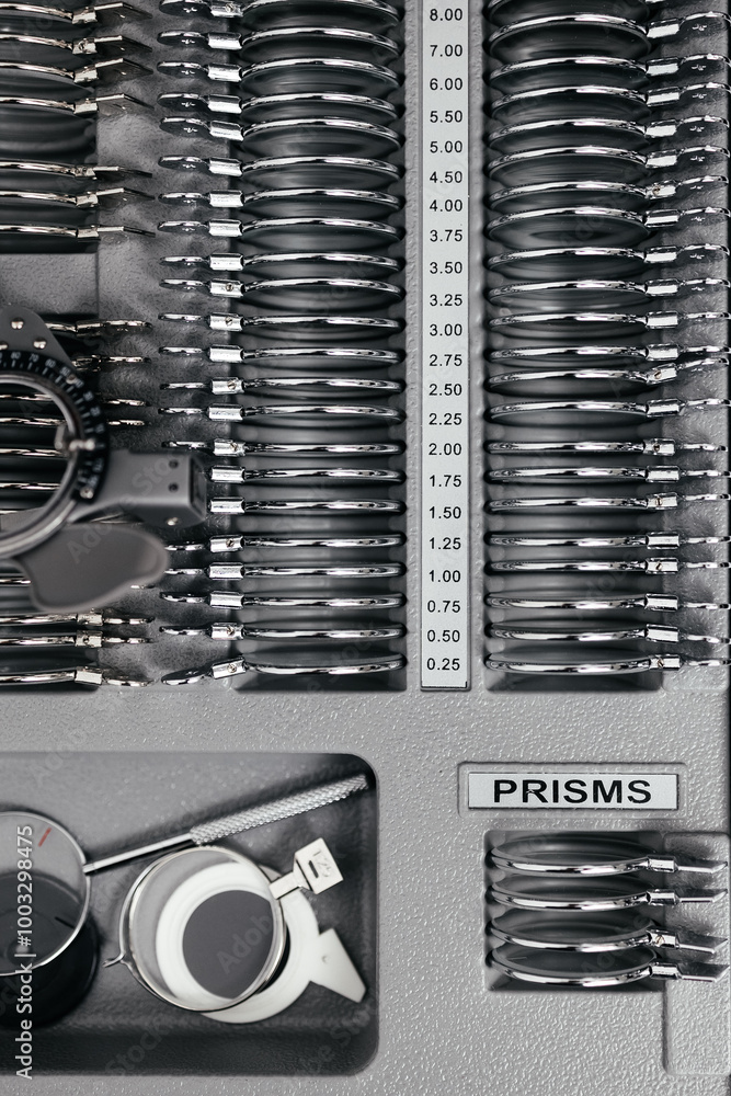 Foto de A vision measuring instrument with a trial frame used by ...