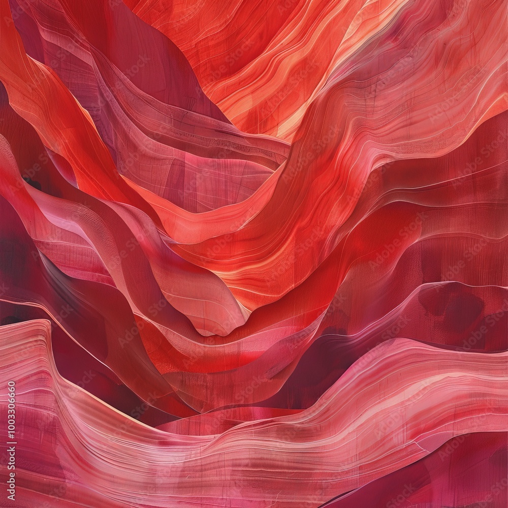 Rich red hues undulate across the canyon walls, creating a mesmerizing ...