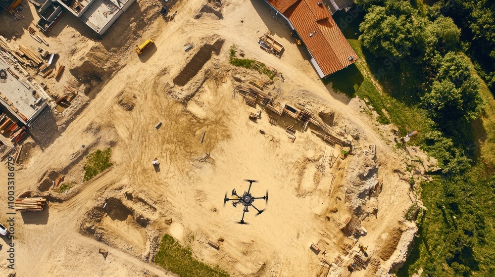 Generate a photo realistic image of aerial site surveys for a ...