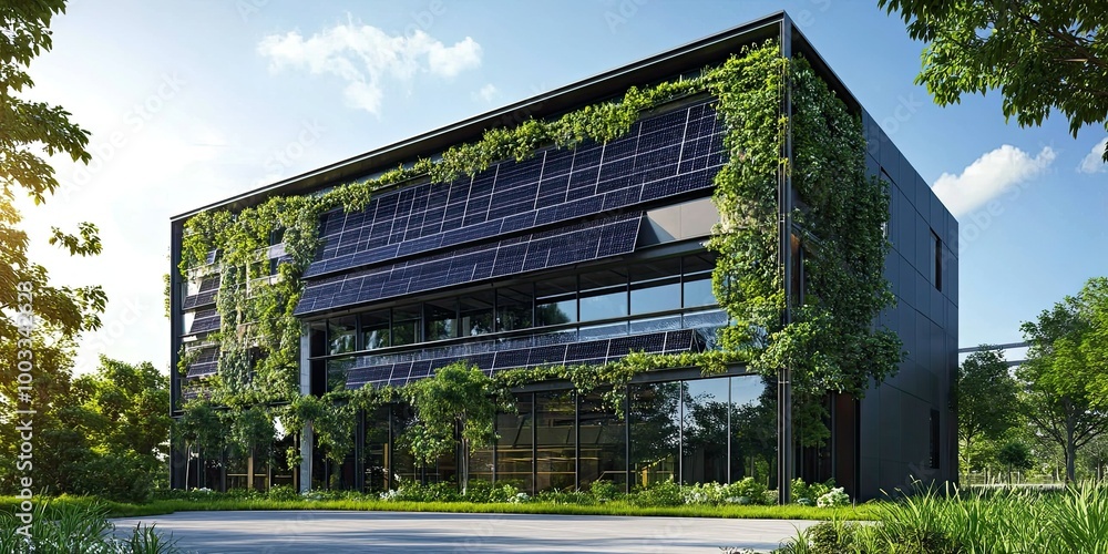 dark grey and cream modern office building design with contemporary ...