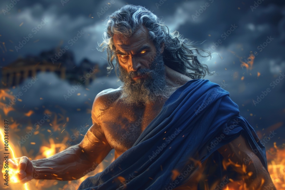 Mighty Ruler: Zeus, Greek god of heavens, thunder and lightning, ruler ...