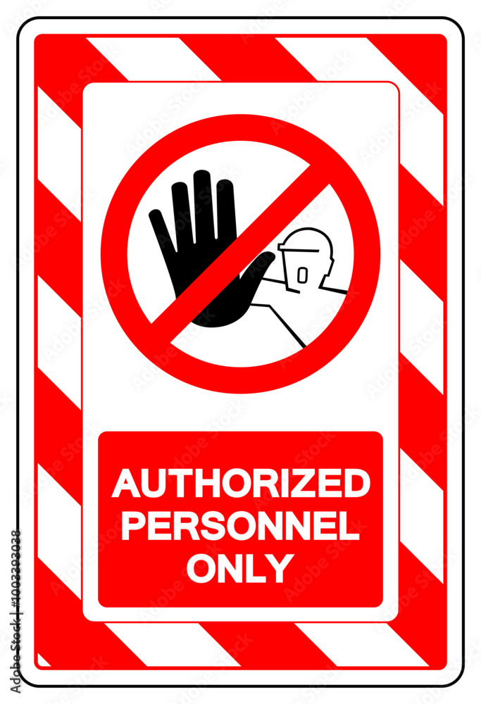Authorized Personnel Only Symbol Sign, Vector Illustration, Isolate On ...