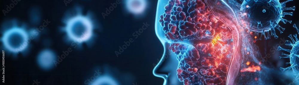 Clear illustration of inner ear anatomy showing infection, Ear ...