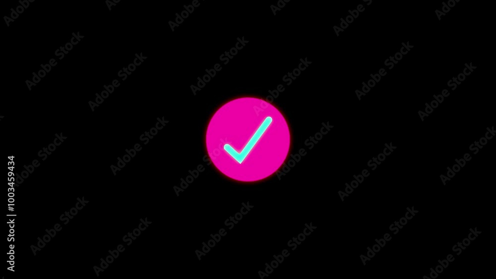 Check Mark Sign Animation, Alpha channel, transparent background ...