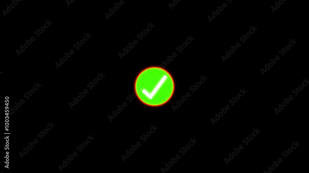 Check Mark Sign Animation, Alpha channel, transparent background ...