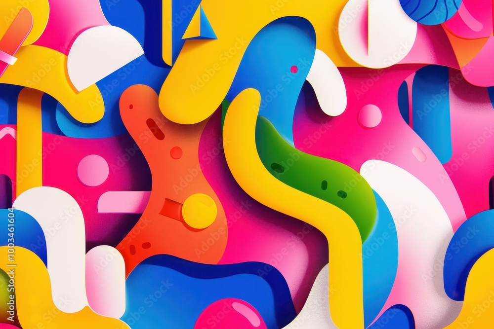 Vibrant Typography Art, an eye-catching display of bold colors and ...