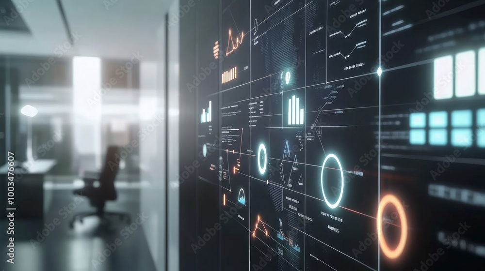 Business Growth Strategies Concept Map, modern office environment ...