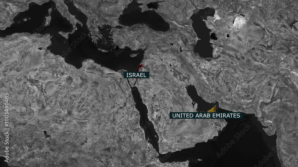 Political map of United Arab Emirates Israel. Map of United Arab ...
