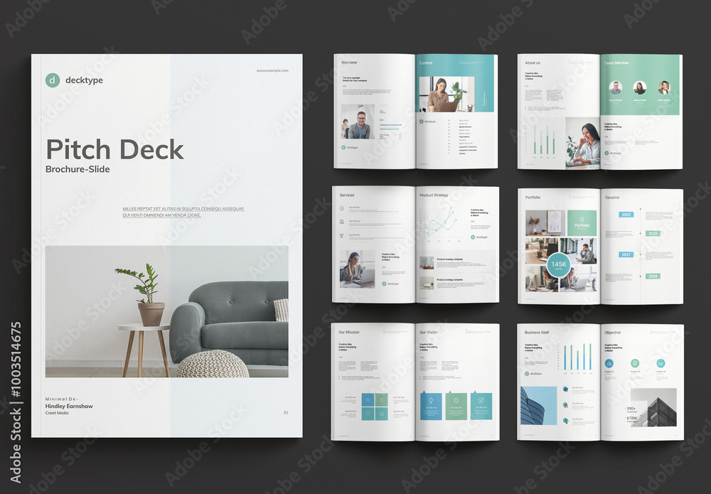 Pitch Deck Layout Stock Template | Adobe Stock