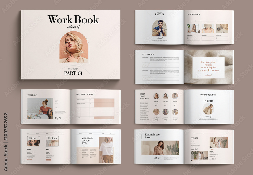 Work Book Stock Template | Adobe Stock