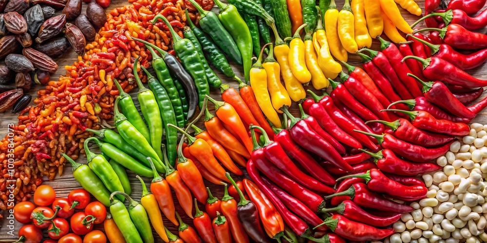 Scoville Unit Scale Chart Illustrating Heat Levels of Various Peppers ...