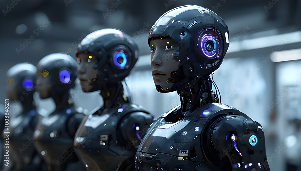 Humanoid Robots: Futuristic humanoid robots in daily life, AI-powered ...